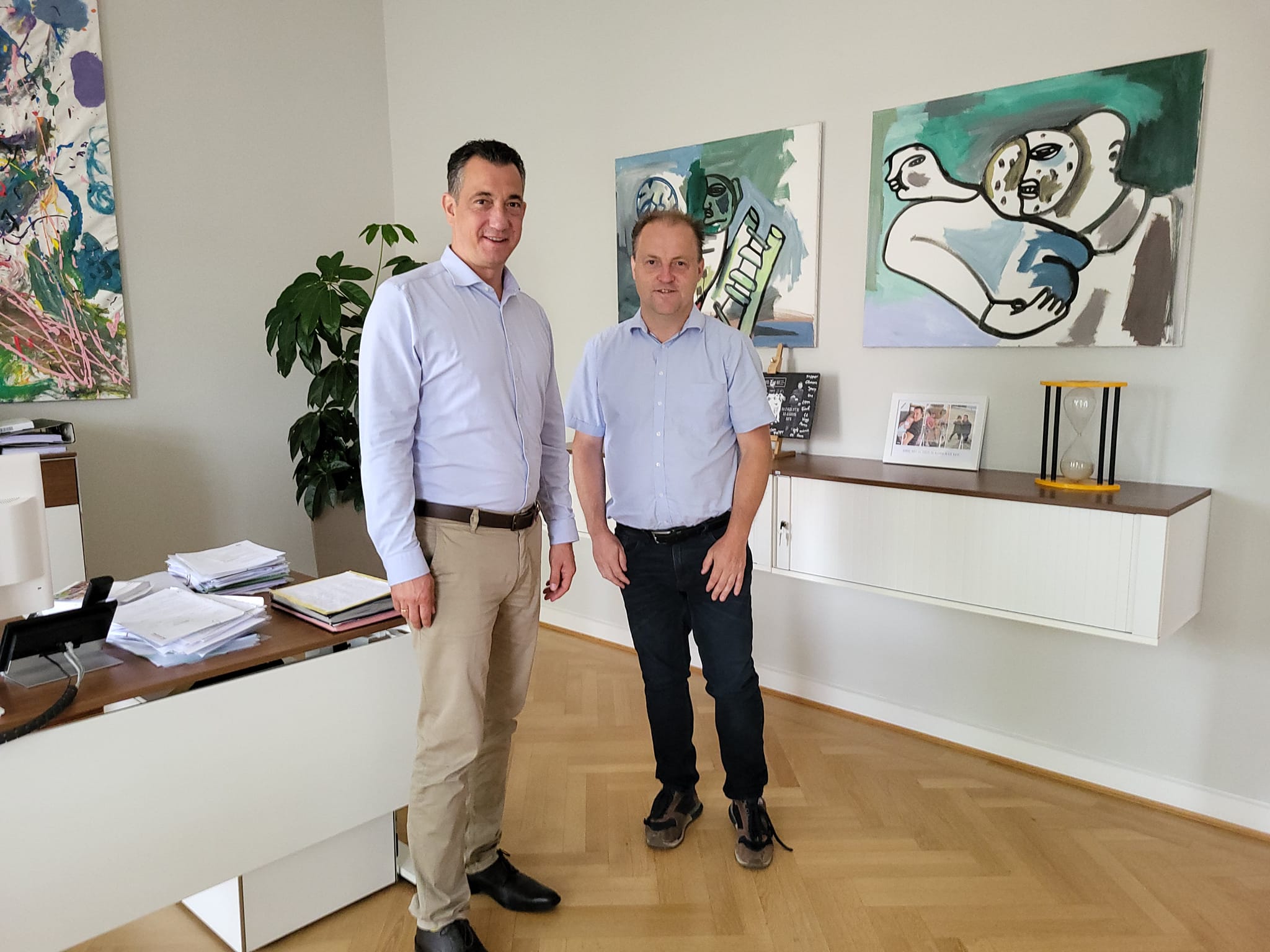 Im Austausch mit OB Emanuel Letz - Michael Simon, MdL Im Austausch mit OB Emanuel Letz - Michael Simon, MdL